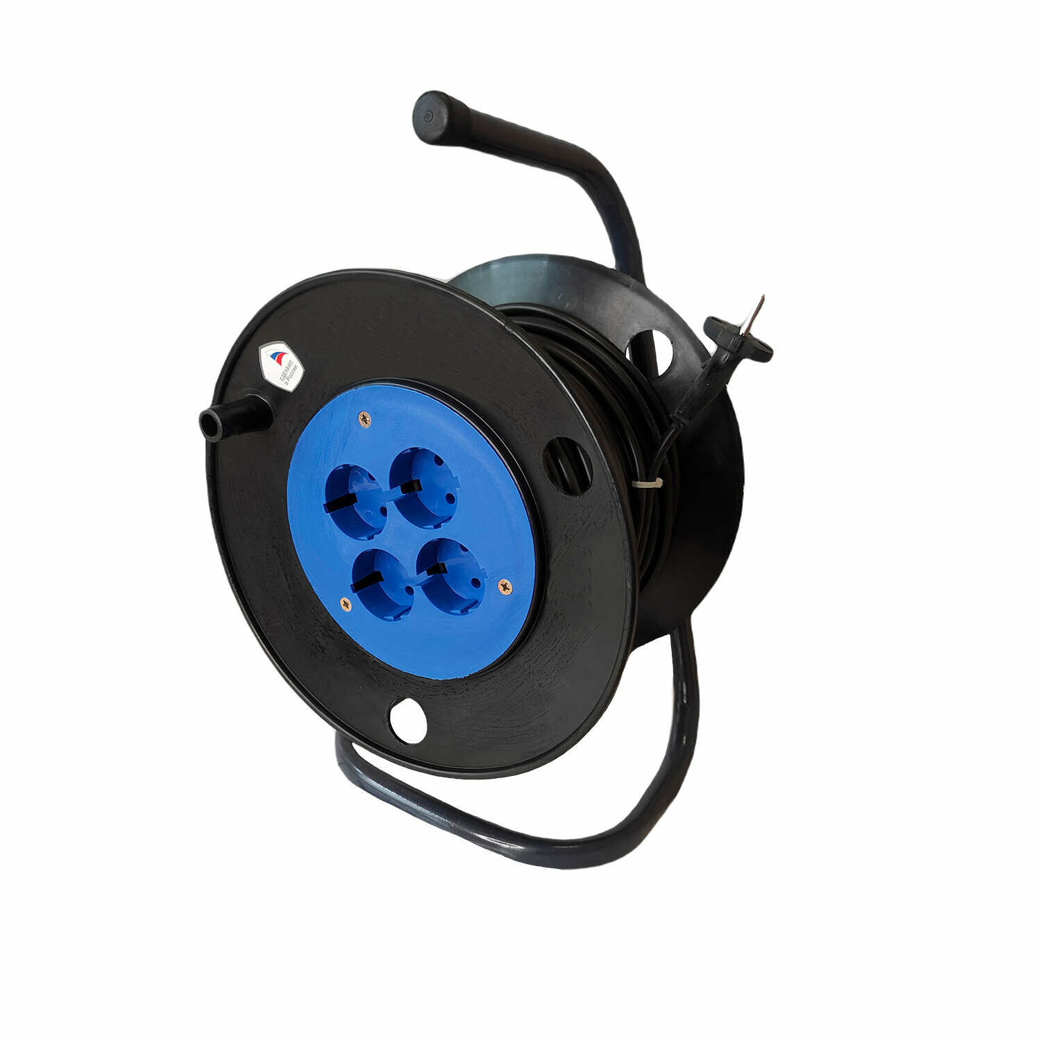 Удлинитель Профессионал РБК-4, на катушке, 2 розетки, 20 м, черный