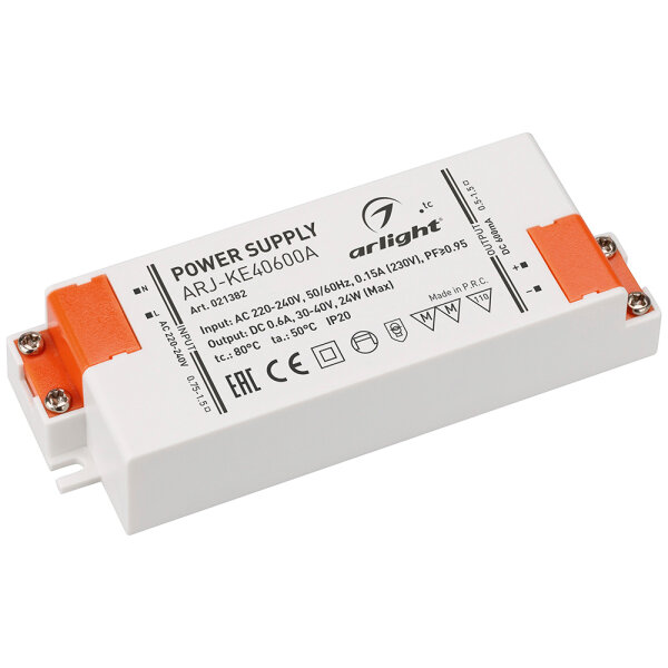 Источник тока Arlight Блок питания ARJ-KE40600A (24W, 600mA, PFC)