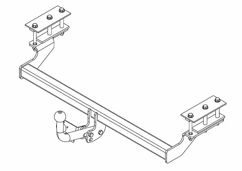 Фаркоп на DAEWOO Gentra (2013-2015), RAVON Gentra (2015-), Chevrolet Lacetti седан (2004-2012) (без электрики, паспорт/сертификат в комплекте) Автос. DW 07