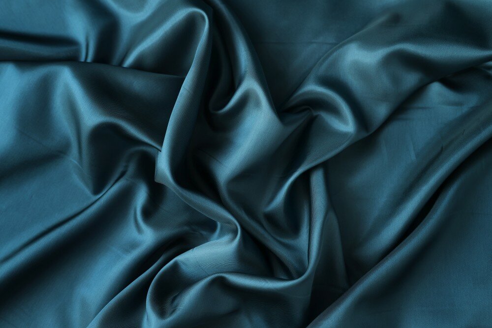 Ткань подклад темно-бирюзовый, ширина 1.4 м