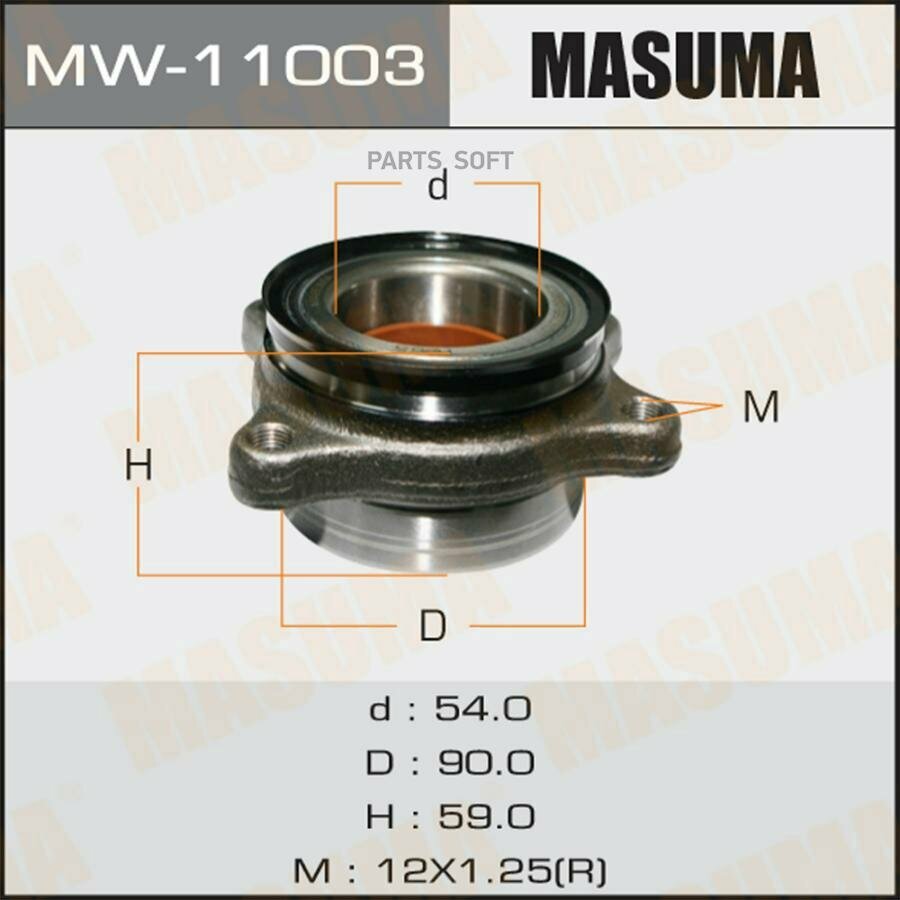 MASUMA Подшипник-ступица пер. TOYOTA 4RUNNER 95 =