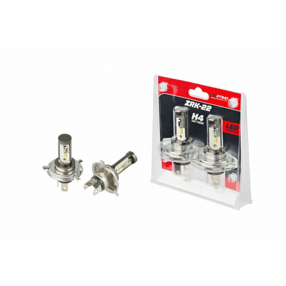 Светодиодная лампа H4 Optima LED ZRK-22, 5500K, 12V, комплект 2 шт.