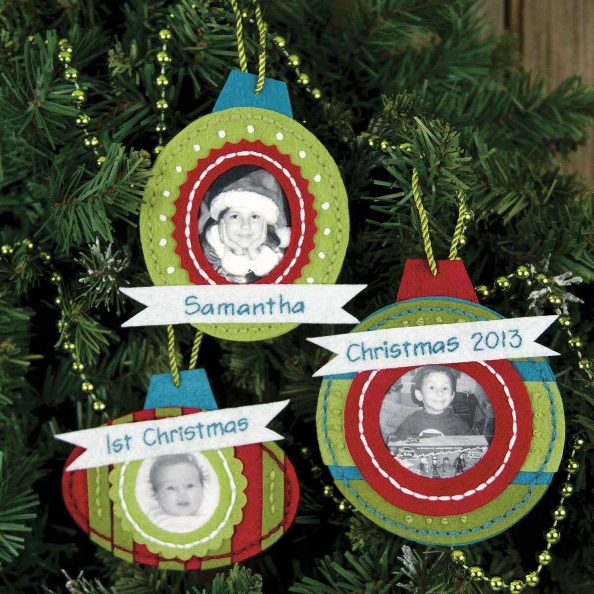 Украшения новогодние рамочки, 3 шт. 72-08190