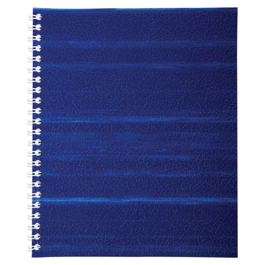 Тетрадь 96л, А5, клетка на гребне BG, бумвинил, синий