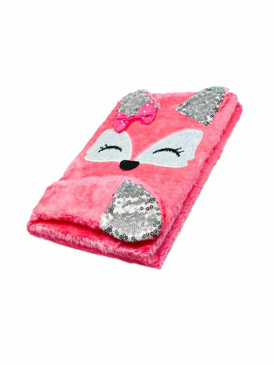 Блокнот формата А5, 80 листов, меховой