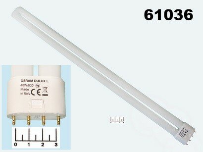 Лампа люминесцентная 40W 2G11 830 3000K белый теплый Osram 4 контакта