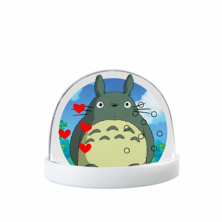 Водяной шар Мой сосед Тоторо, Totoro №11, Блестки-сердечки