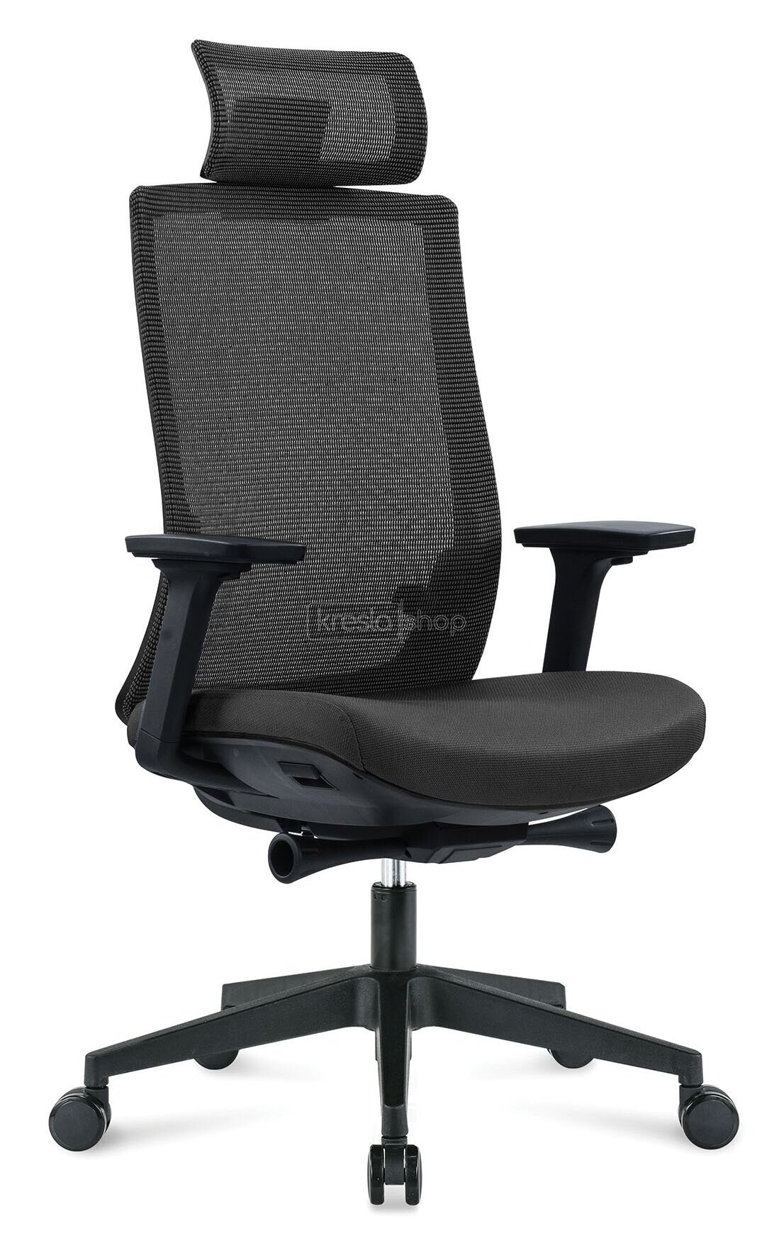 Кресло для руководителя Norden Руби / Ruby CH-312A-B-BB черная сетка, черная ткань, сиденье слайдер