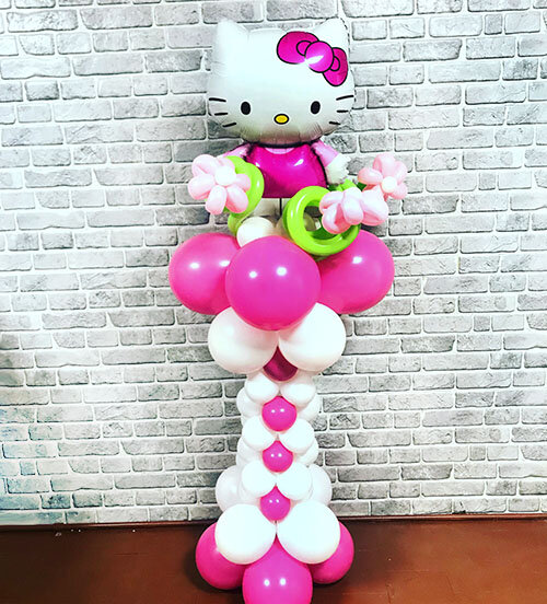 Фигура из шаров на День Рождения "Хелло Китти" (Hello Kitti)