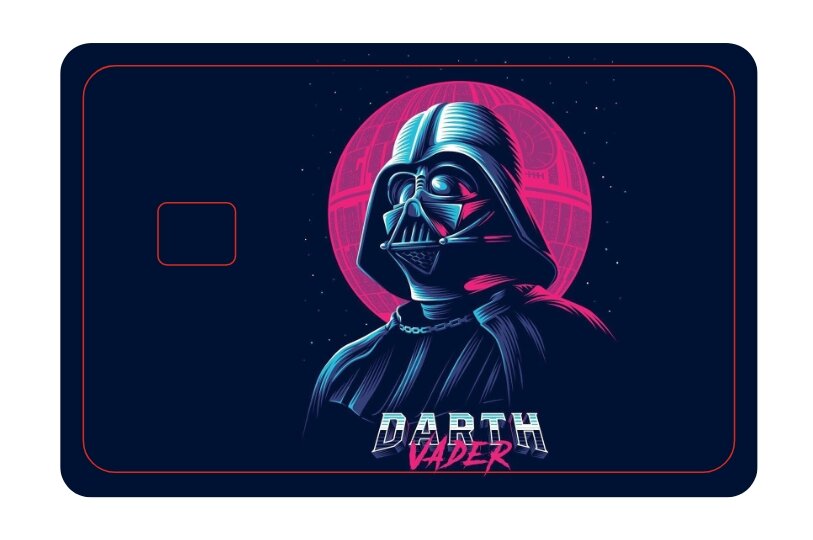 Наклейка на банковскую карту, стикер на карту, мемы, приколы, комиксы, стильная наклейка, Звездные войны, Дарт Вейдер