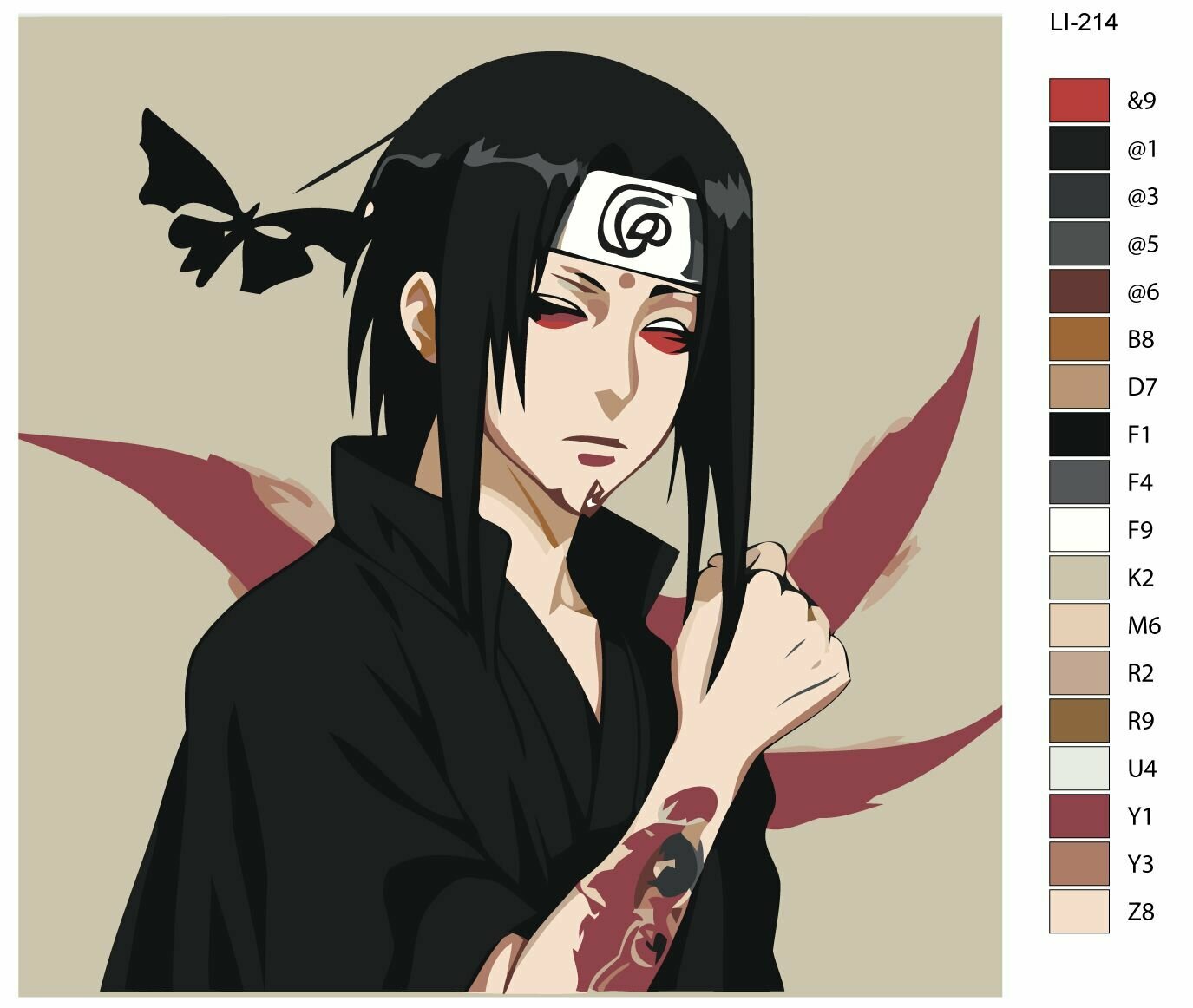 Картина по номерам,"Живопись по номерам",100 x 100, LI-214, итачи