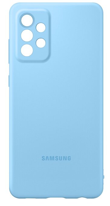 Чехол Samsung Silicone Cover для Galaxy A72 голубой (EF-PA725TLEGRU)