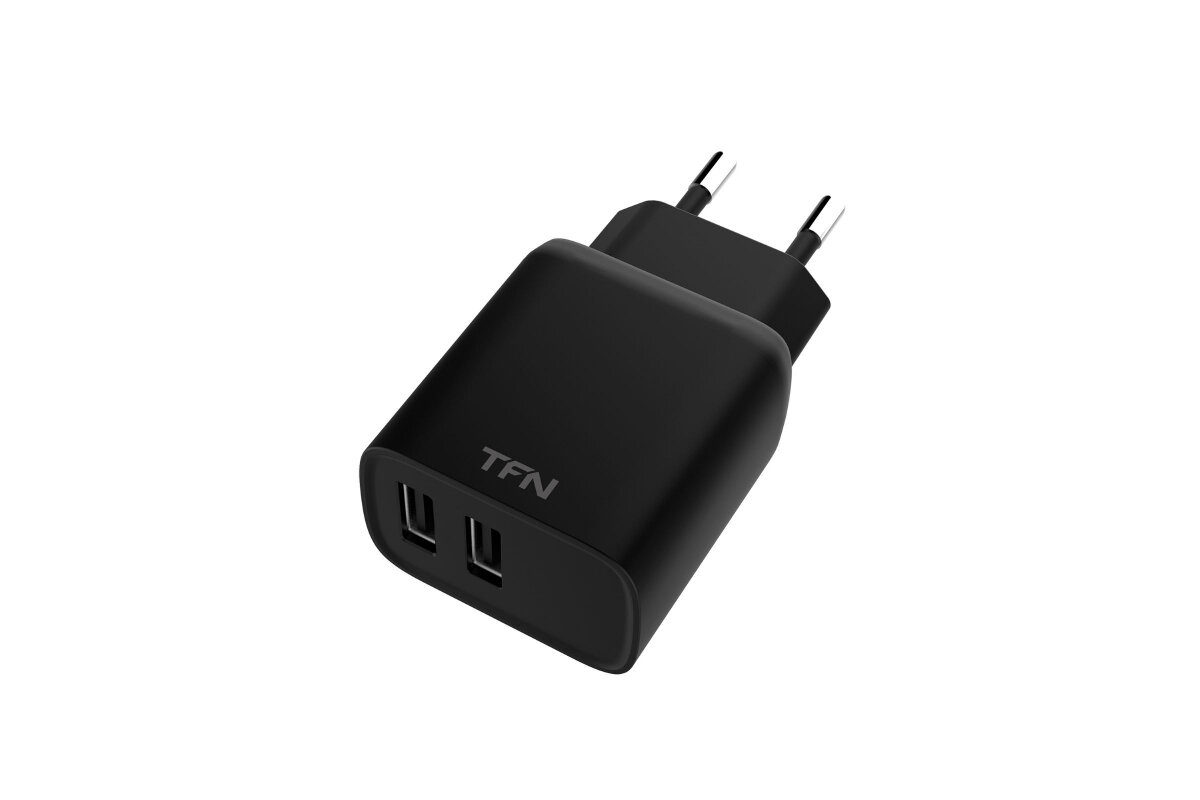 Сетевое ЗУ TFN RAPID+ 2USB 2.4A 12W black TFN-WCRPD12W2UBK
