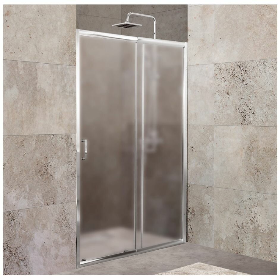 Душевая дверь BelBagno UNIQUE-BF-1-100/115-P-Cr хром, стекло рифленое 5 мм (1900х1000/1150)