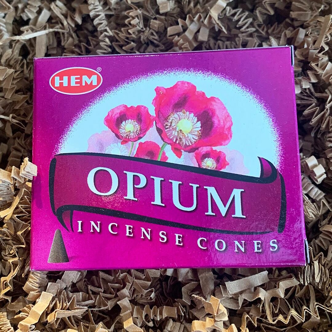Индийские благовония конусы ХЕМ Мак/Опиум (HEM Opium) натуральные ароматические благовония пуля для дома, йоги, медитации, релакса, очистки воздуха и ароматерапии 10 шт
