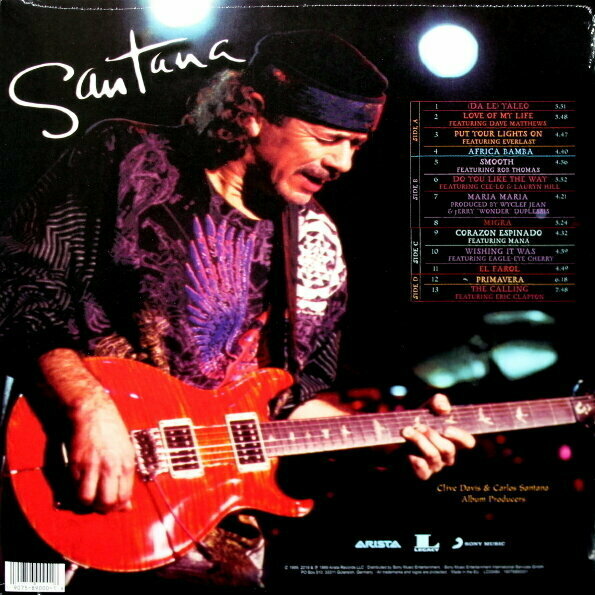 Виниловая пластинка Santana "Supernatural" Lp — фото 1