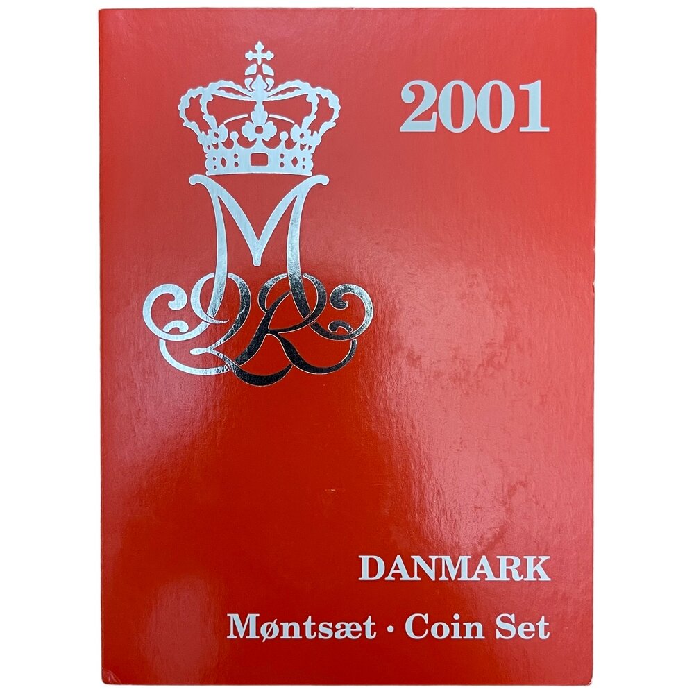 Дания, набор монет регулярного выпуска 25, 50 эре, 1, 2, 5, 10, 20 крон "Danmark coinset" 2001 г.