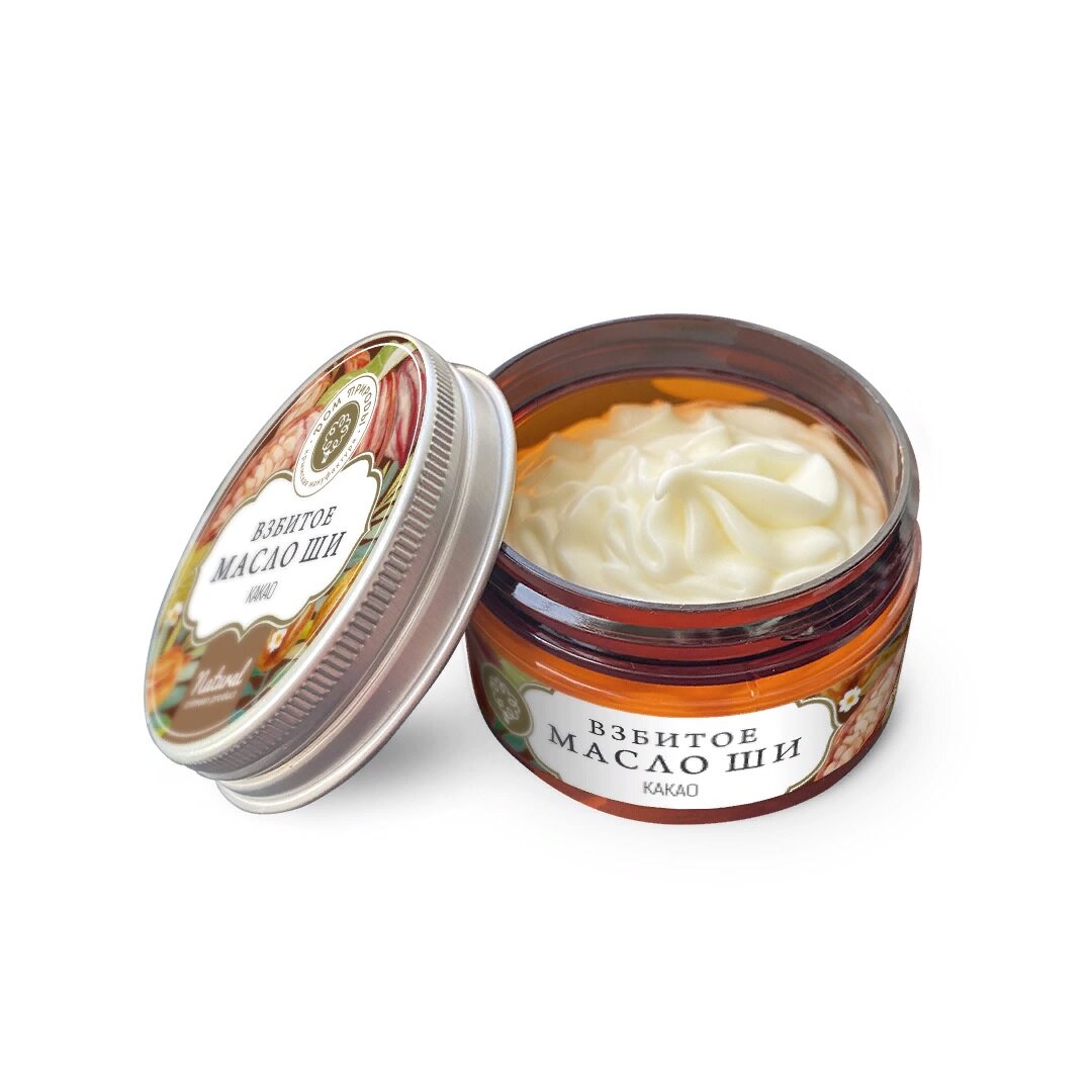 Дом природы Взбитое масло ШИ "Какао" питает и смягчает кожу, 45г