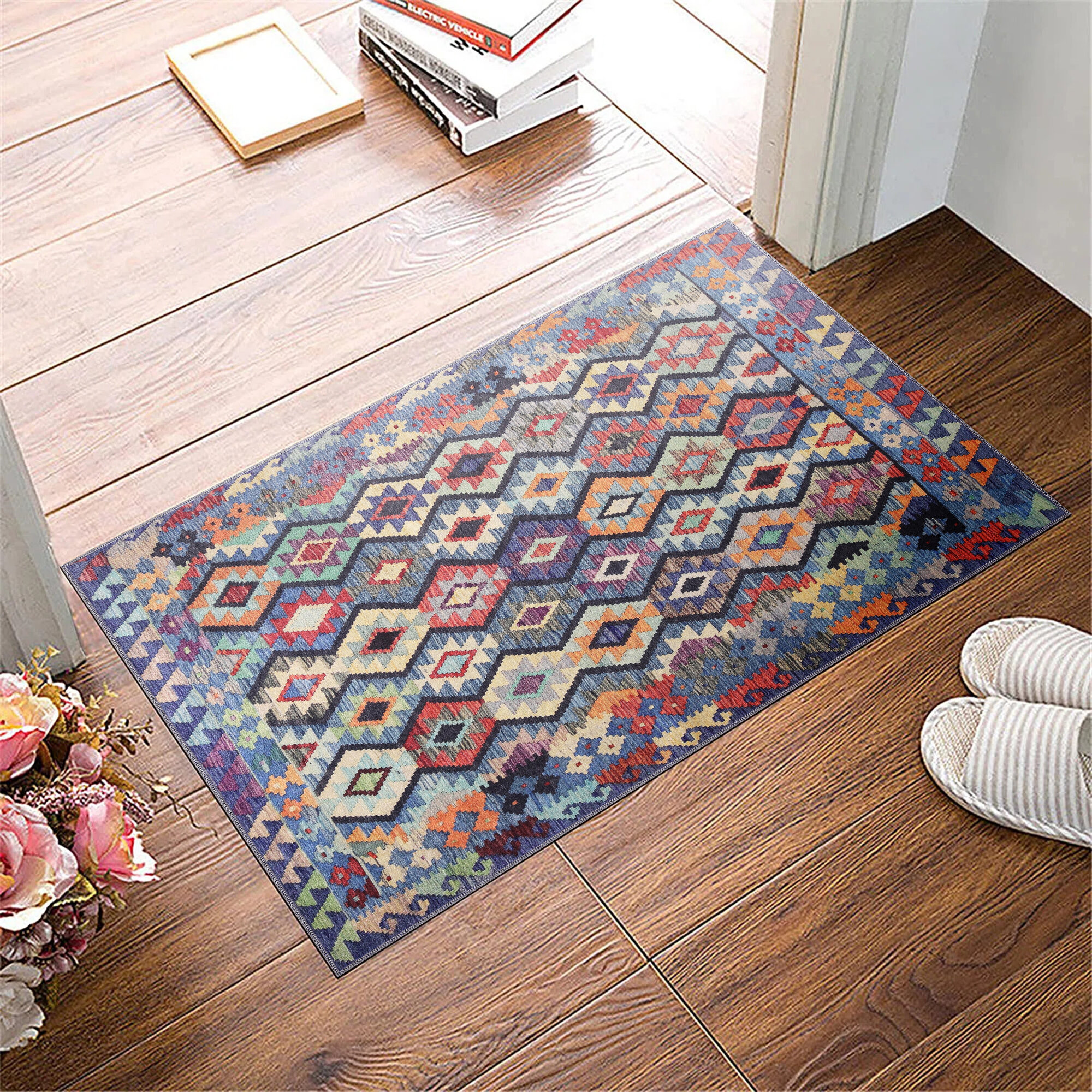 Ковер Divahome Килим , безворсовый, машинный способ производства, 0.6 x 0.9м