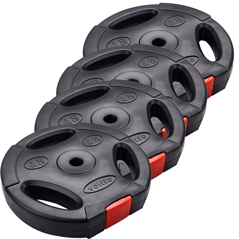 Набор пластиковых дисков с 3-мя хватами Voitto V-102 10 кг (4 шт) - d26
