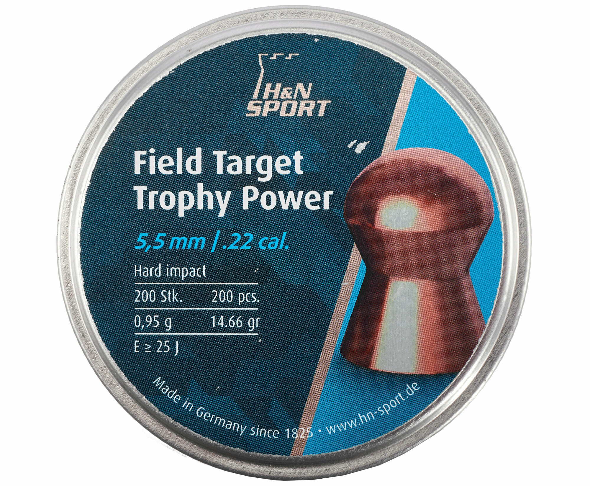 Пули пневматические H&N Field Target Trophy Power 5.5 мм (200 шт, 0.95 г)