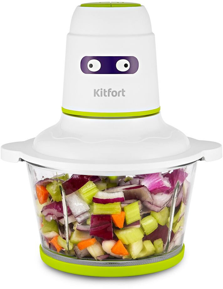 Измельчитель Kitfort КТ-3050-2 белый/салатовый