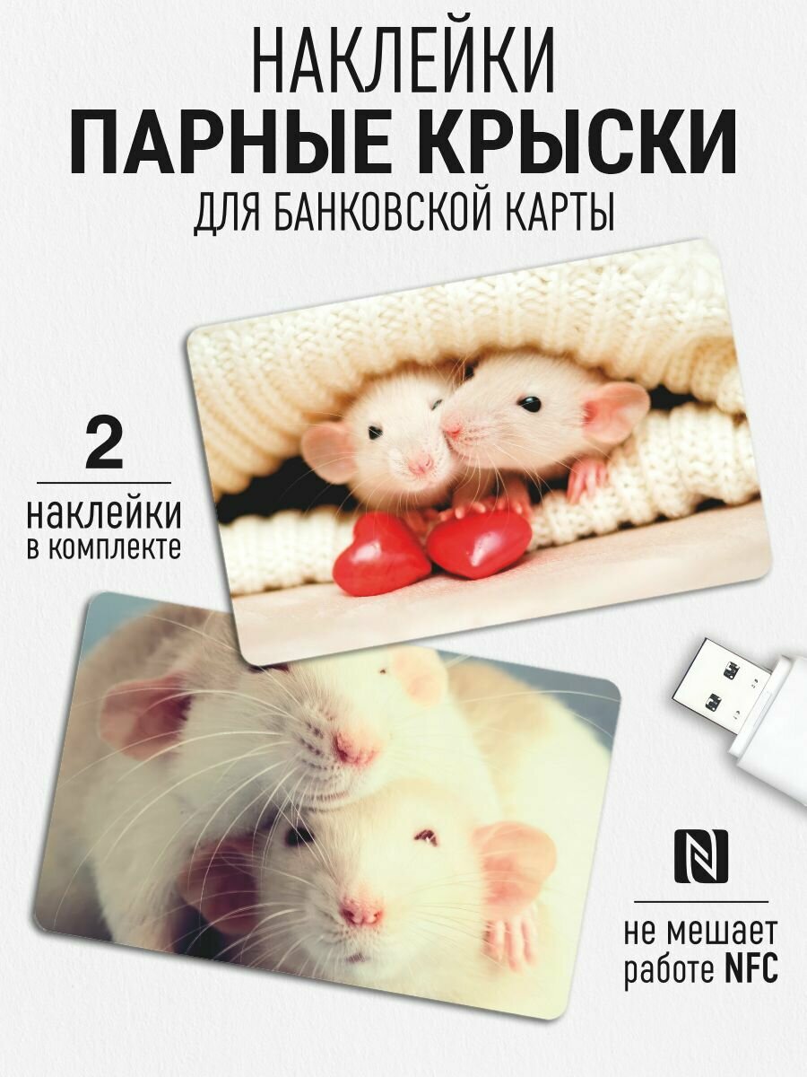 Наклейка на карту - Парные крысы и любовь