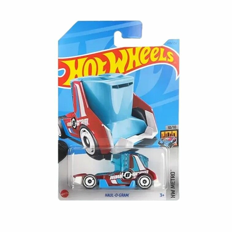 HKG95 Машинка металлическая Hot Wheels коллекционная модель Haul-O-Gram голубой; красный