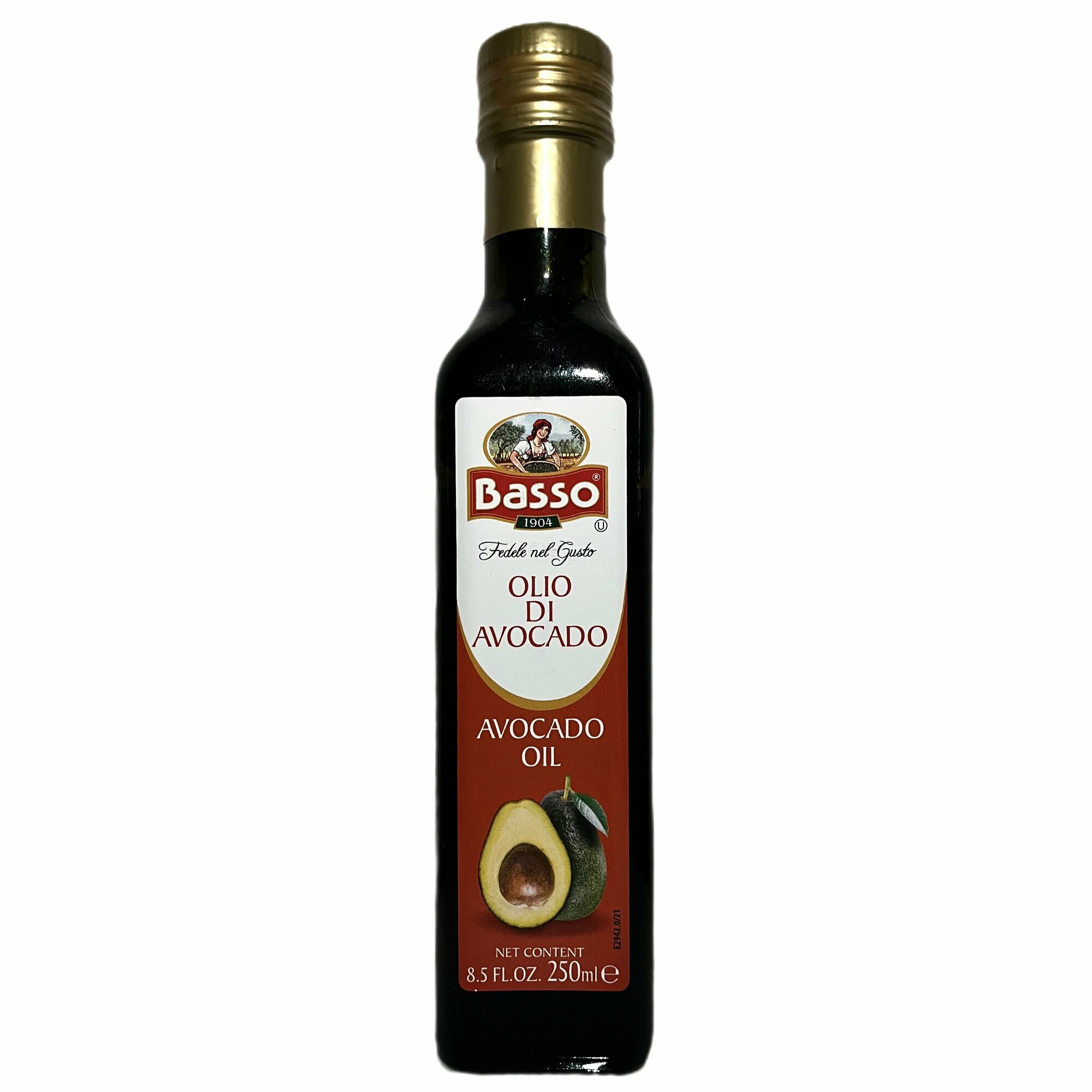 Масло авокадо Basso Avocado Oil для жарки рафинированное, Италия, 250 мл