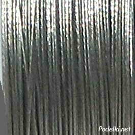 Ланка (ювелирный тросик) DZ-01 серебряный цвет, диаметр 0.3 мм, цена за 10 м.