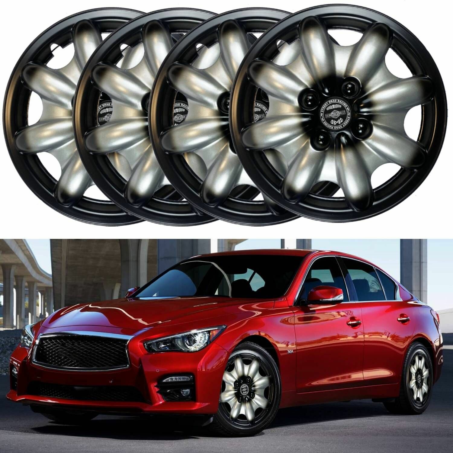 Колпаки на колеса космо + R13 Star 4 шт