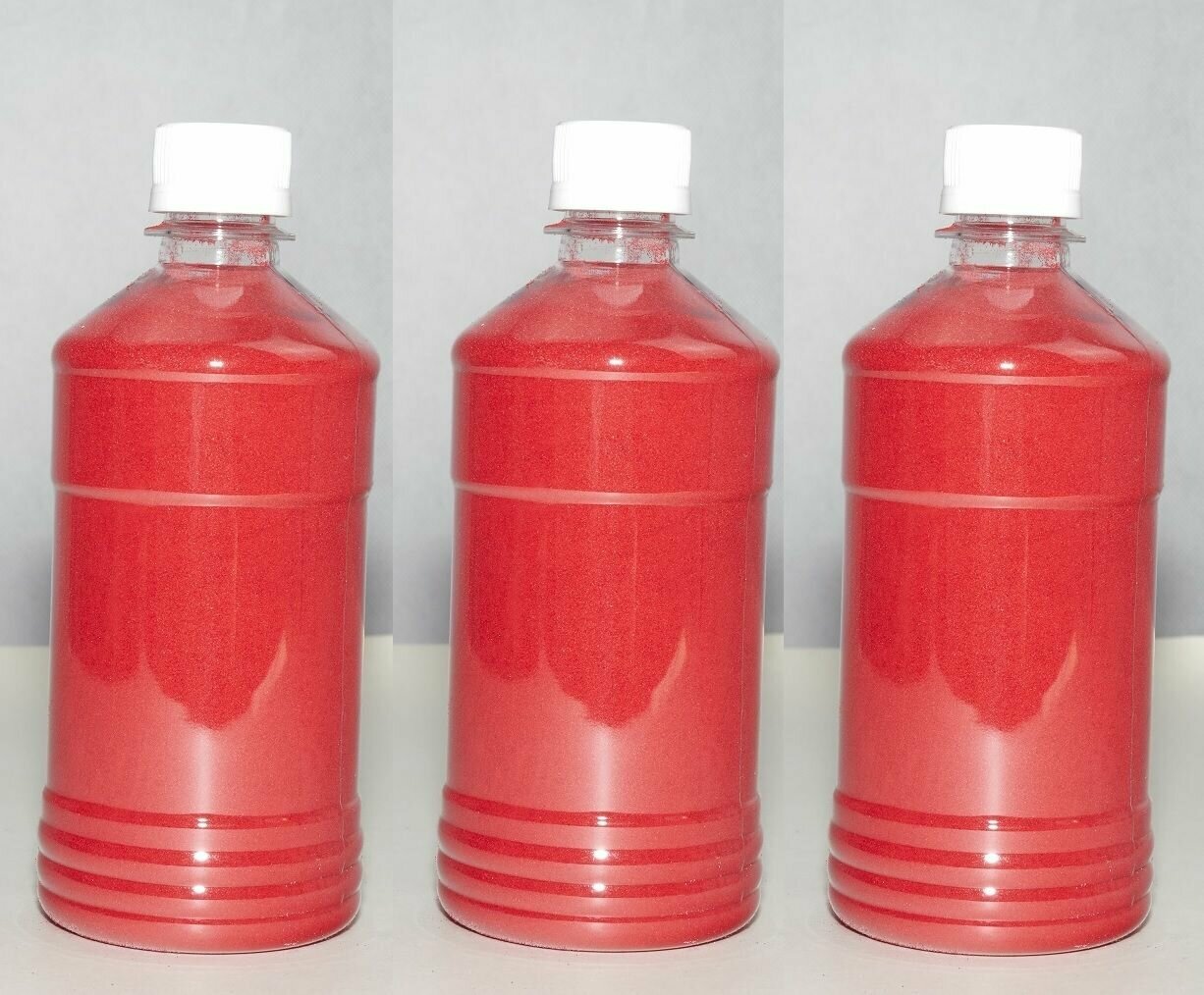 Красный кварцевый песок 2400 гр. (3шт по 800г) для творчества, декора, рисования и светового стола, флорариума (фракция 0,1-0,3)