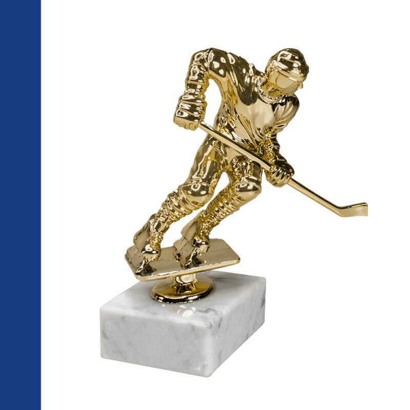 Статуэтка "Хоккеист" на мраморном постаменте (16 см)