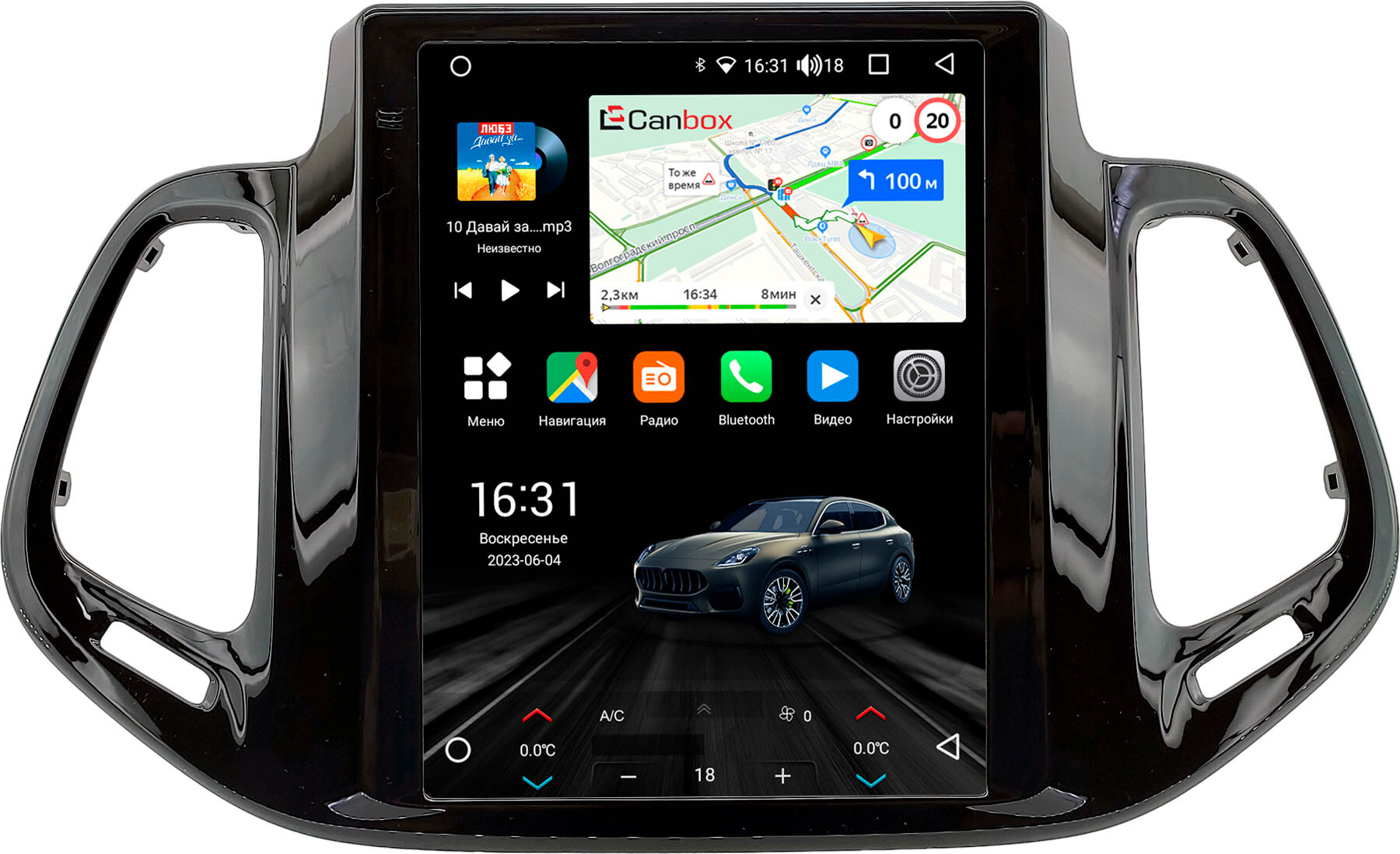 Штатная магнитола Jeep Compass 2 2017-2024 Canbox M-Line (Tesla) 9.7" 2/32 5620-1312-155 Android 10 (4G-SIM, DSP, QLed)