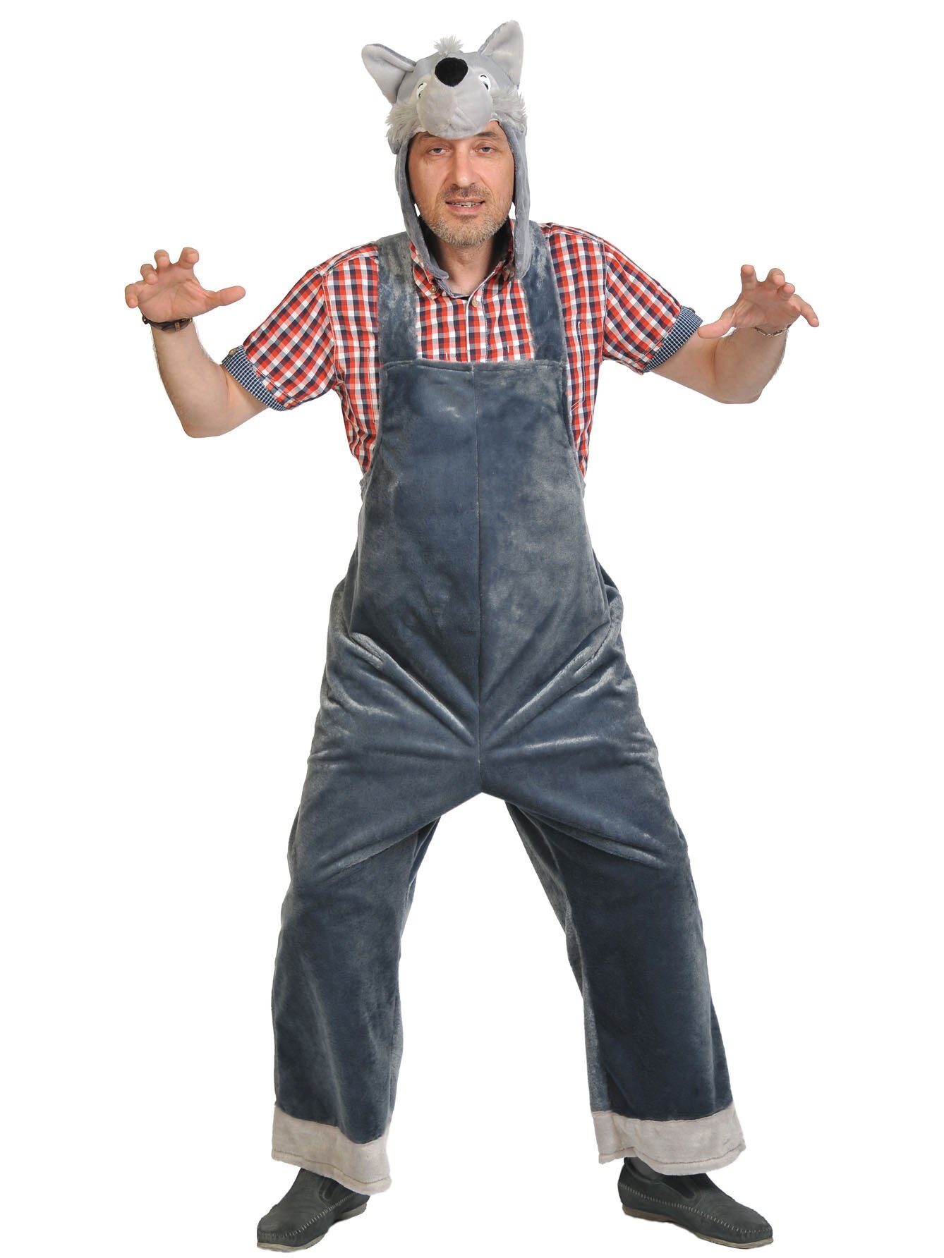 Костюм взрослый Волк плюш (52-54)