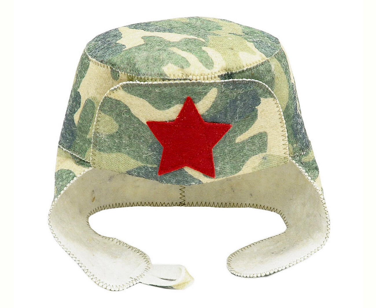 Шапка банная Ушанка Камуфляж войлок