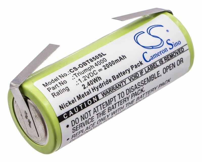 Аккумулятор Cameron Sino для зубной счётки Oral-b Triumph 4000, 5000, p/n: 3761, 3762, 3745, 2000мАч
