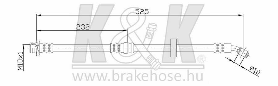 K&K FT0073 Шланг тормозной SUZUKI Vitara (ET TA) 2.5 TD Intercooler 12.95-03.98