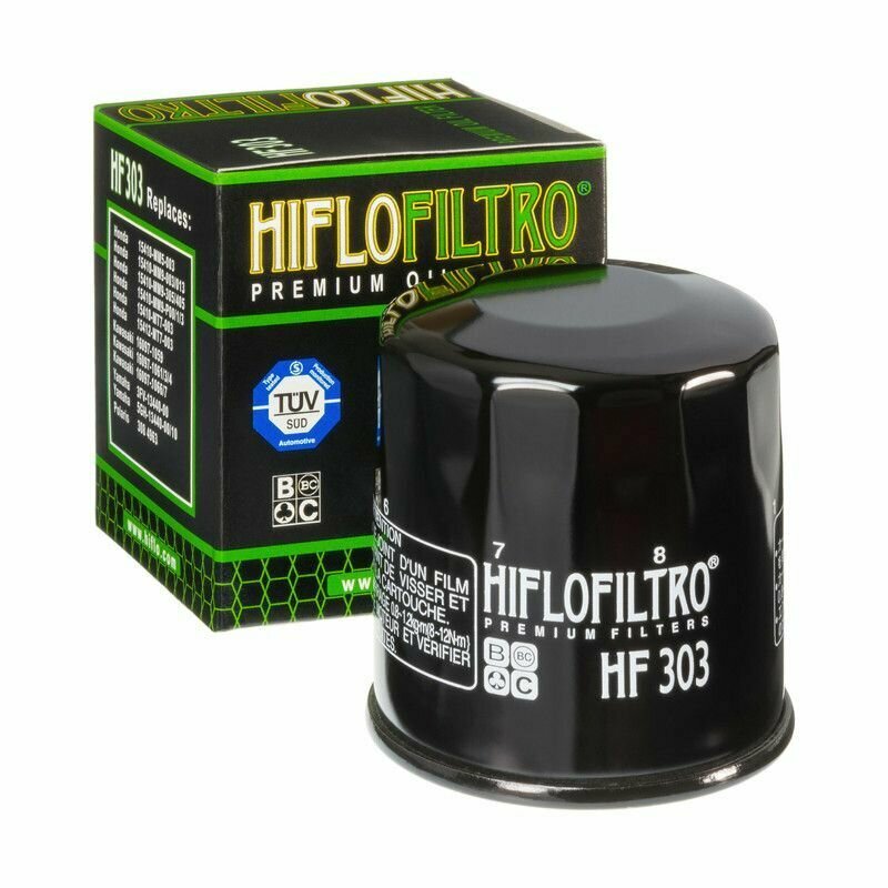Фильтр масляный HF303 HIFLO FILTRO (Honda 15400-PFB-007, Kawasaki 16097-0004, Polaris 308 49 63, Yamaha 3FV-13440-00)