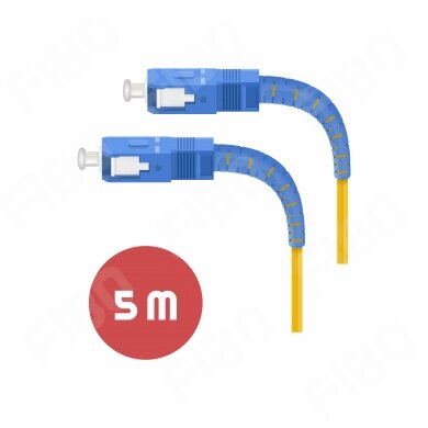 Патч-корд оптический Maxonice одномодовый, одинарный, 5 м (MN-PC-SU-SU-SMS3L-5m)