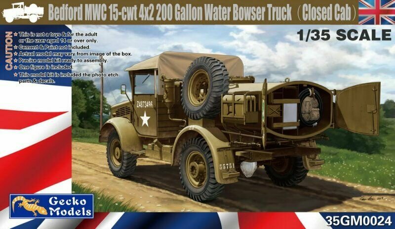 Сборная модель Bedford MWC 15-cwt 4x2 200 Gallon Water Bowser Truck