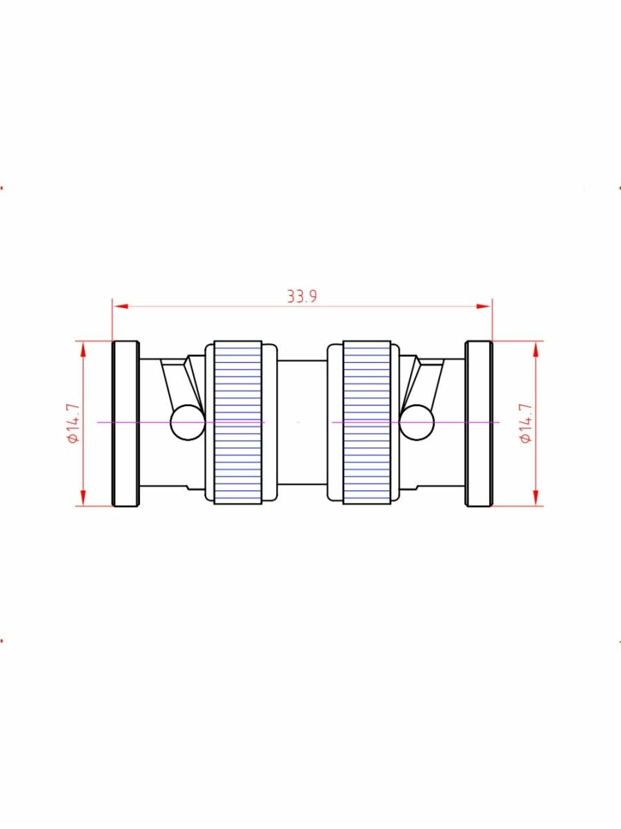 Разъём высокочастотный BNCP-BNCP, обжимной