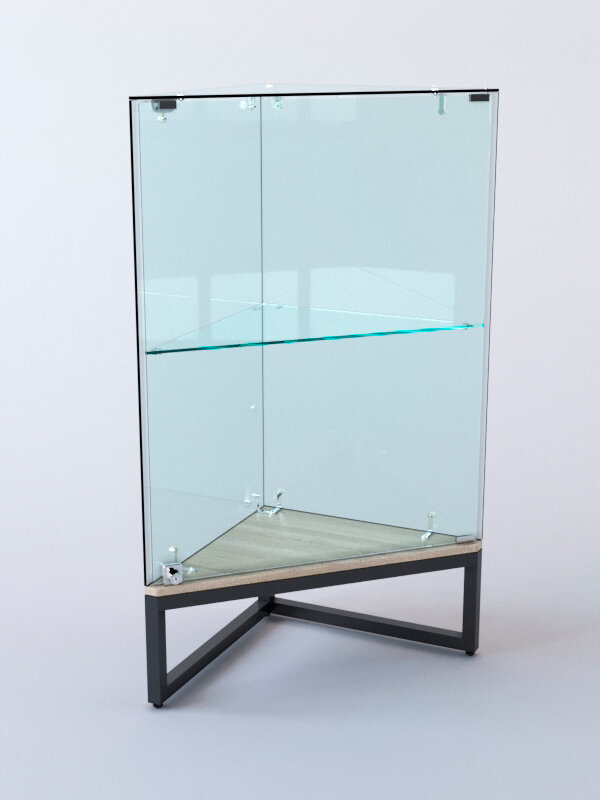 Прилавок угловой "лофт стиль" №1 трёхгранный (с дверкой), Дуб Сонома