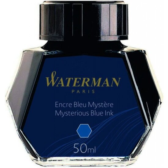 Флакон с чернилами Waterman Ink Bottle Blue/Dark 51064 (S0110790) для перьевых ручек