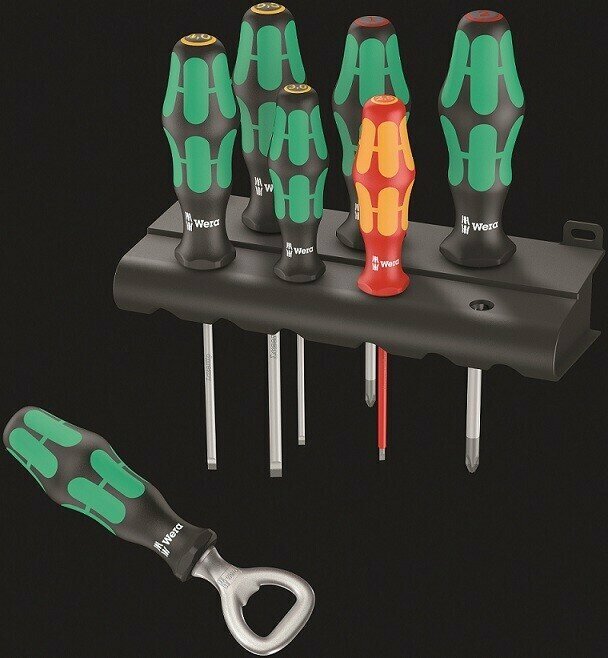 Набор отверток с подвесом "Wera" 6 штук PH1,2, SL3.0/4.0/5.5, VDE/SL2,5 WE-203775
