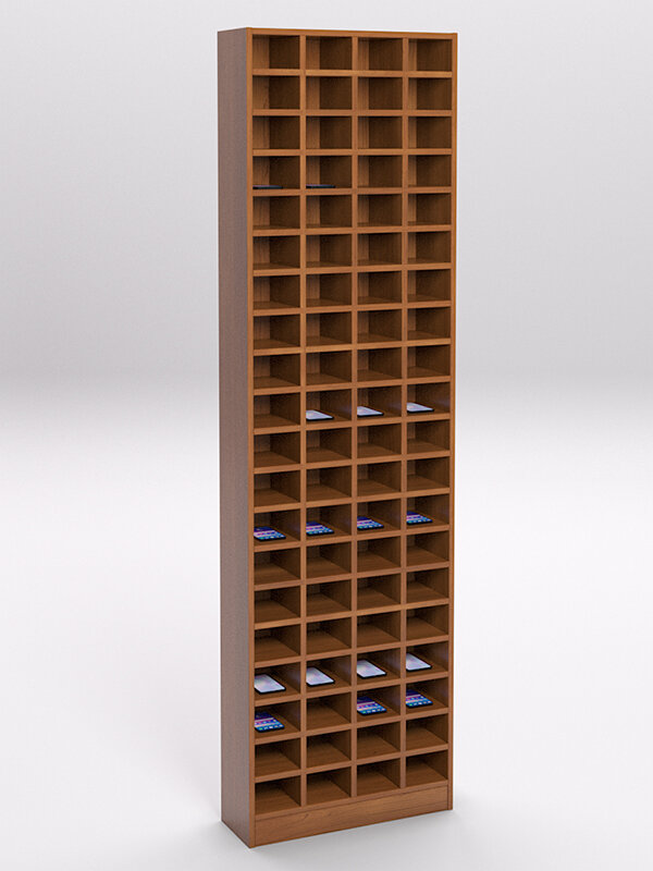 Стеллаж "сота" №6 для телефонов, Орех. Производитель товара - компания Westcom.