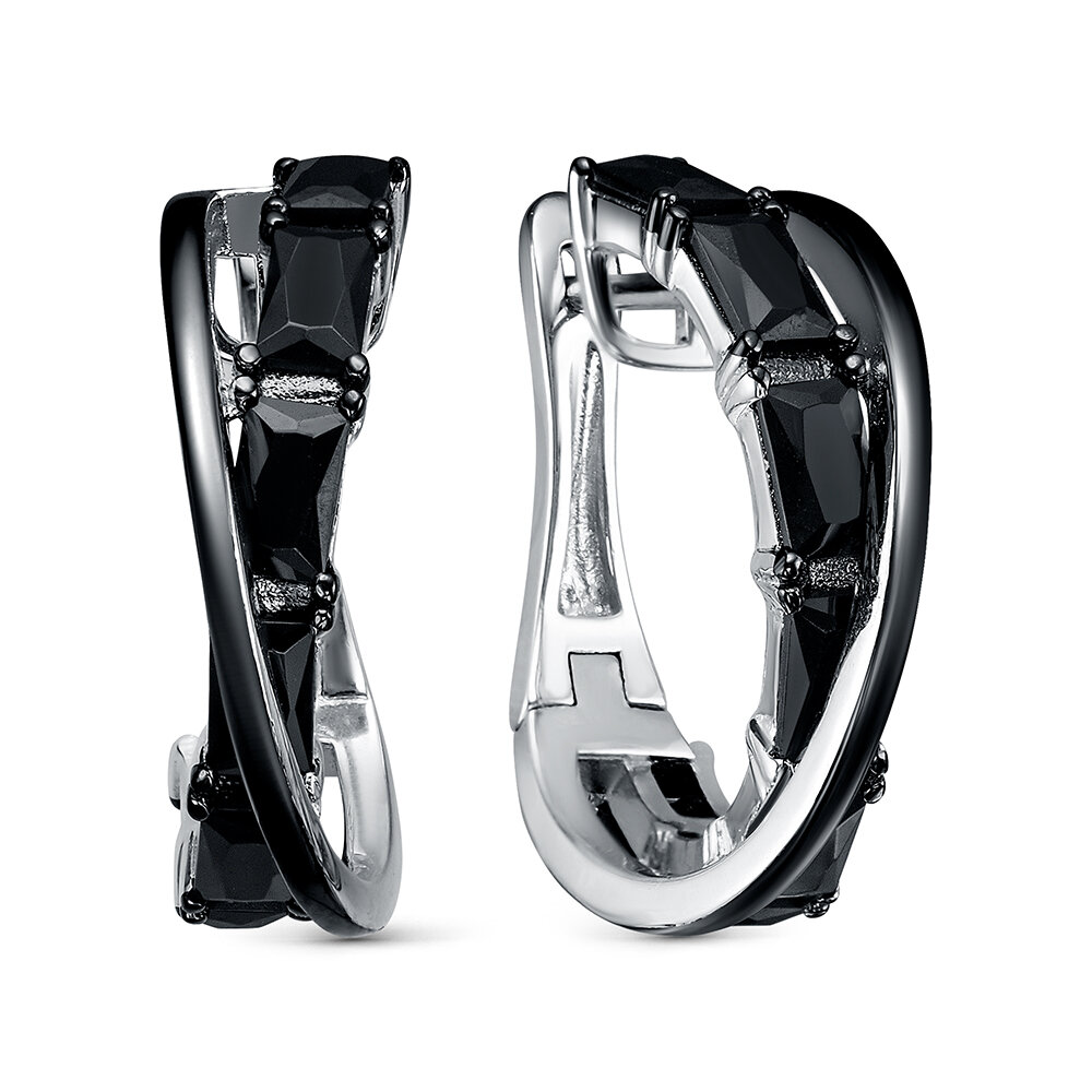 Серьги, серебро, 925 проба, шпинель