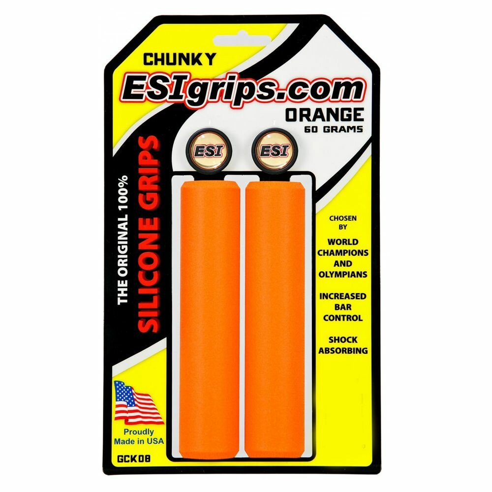 Грипсы ESI Grips "Extra Chunky" , силиконовые, 12,5 см, 80г, оранжевые