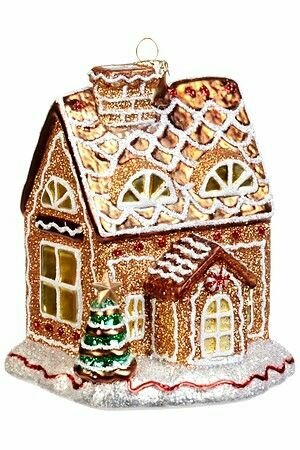 Ёлочное украшение домик мечты, стекло, 13 см, Goodwill TR21221