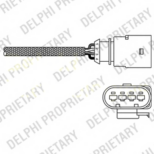 DELPHI ES20289-12B1 (03E906262B / 06A906262BS / ES2028912B1) лямбда-зонд a3, a3 cabrio, a3 sportback, altea